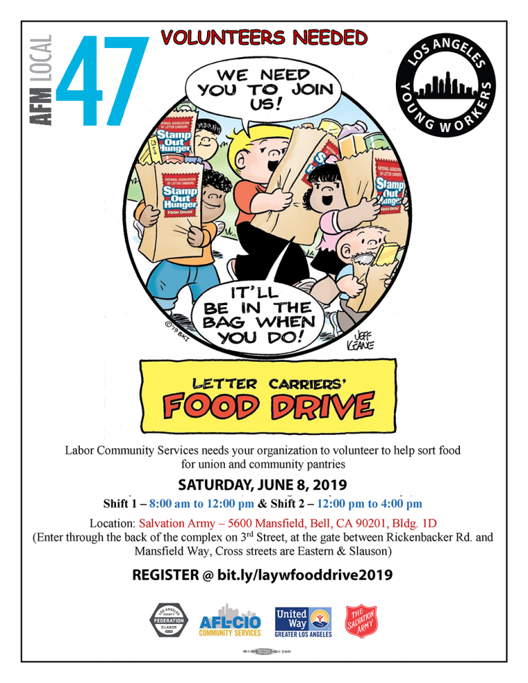 NALC Stamp Out Hunger Food Drive: Volunteers Needed! | 47 Blog | AFM ...