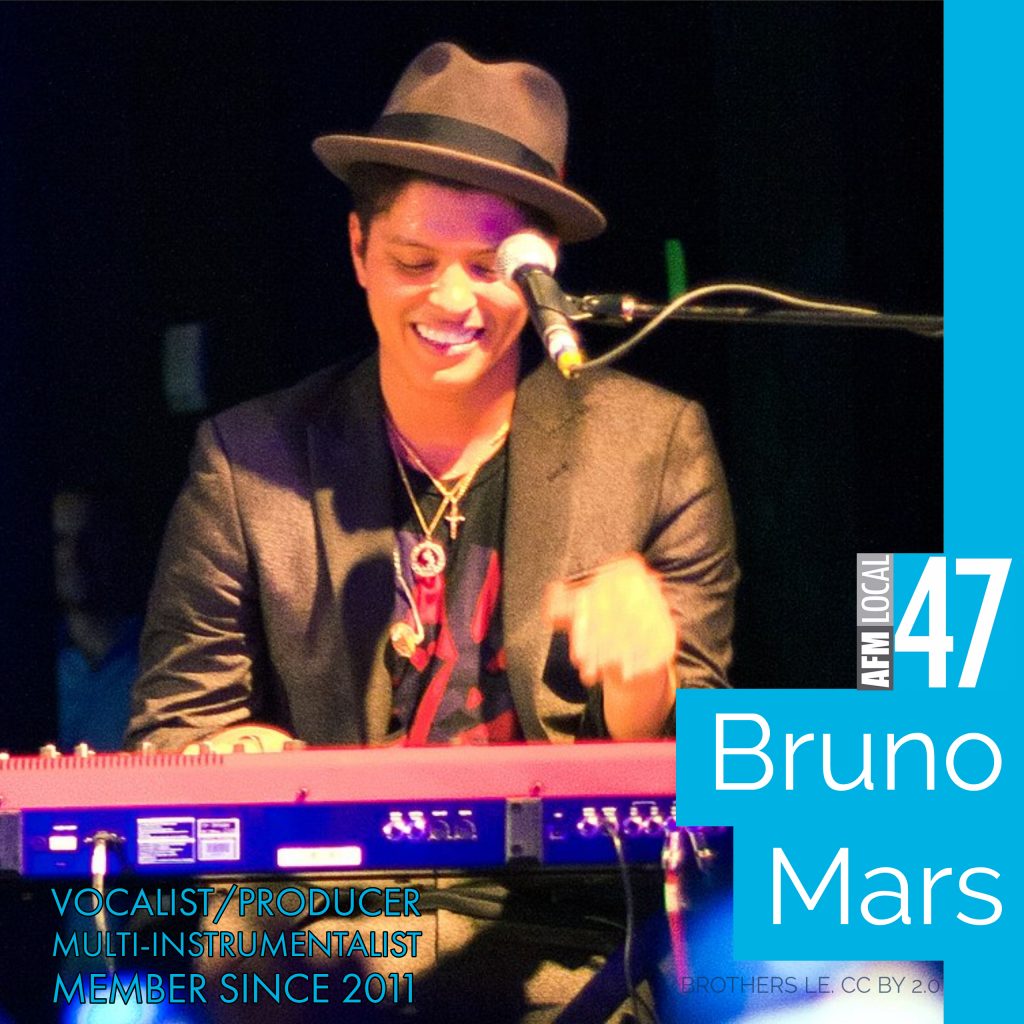 #AFM47 Member Spotlight: Bruno Mars - 47 Blog | AFM Local 47
